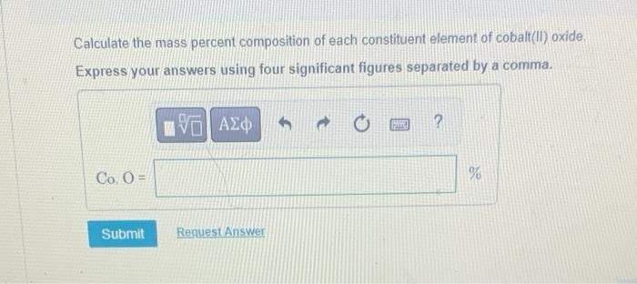 Solved Calculate the mass percent composition of each | Chegg.com