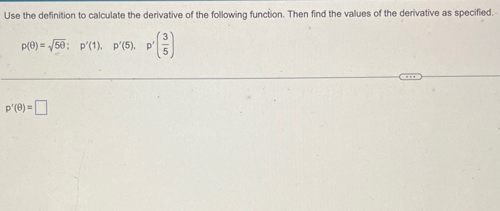 Solved Use the definition to calculate the derivative of the | Chegg.com