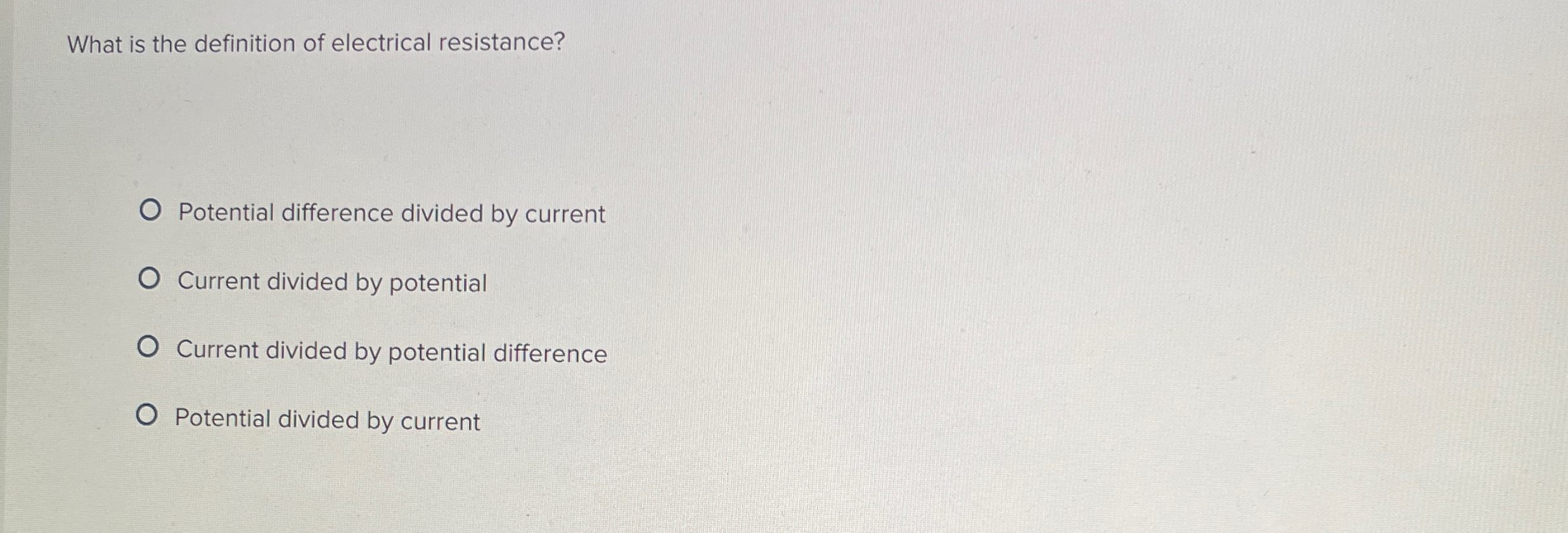 Solved What is the definition of electrical | Chegg.com