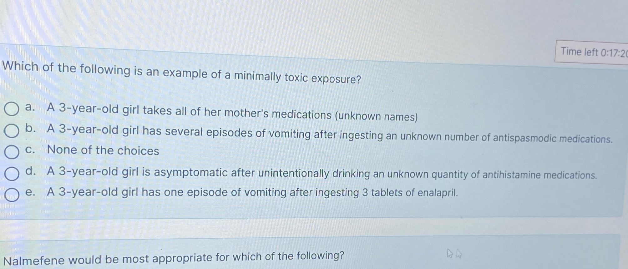 Solved Which of the following is an example of a minimally | Chegg.com