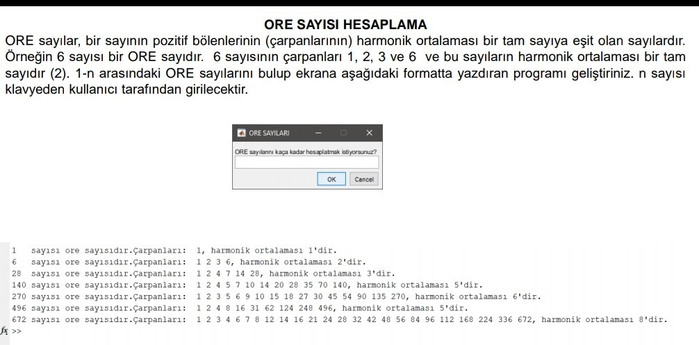 Solved ORE numbers are numbers whose harmonic mean of the | Chegg.com