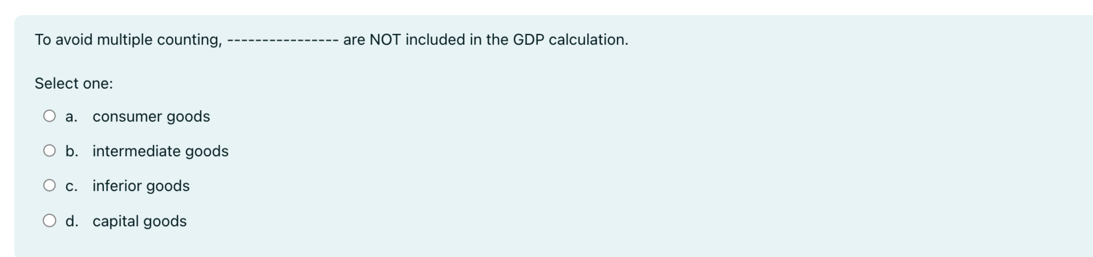Solved To avoid multiple counting, ---------------- ﻿are NOT | Chegg.com