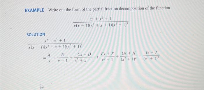 Solved Write out the form of the partial fraction | Chegg.com