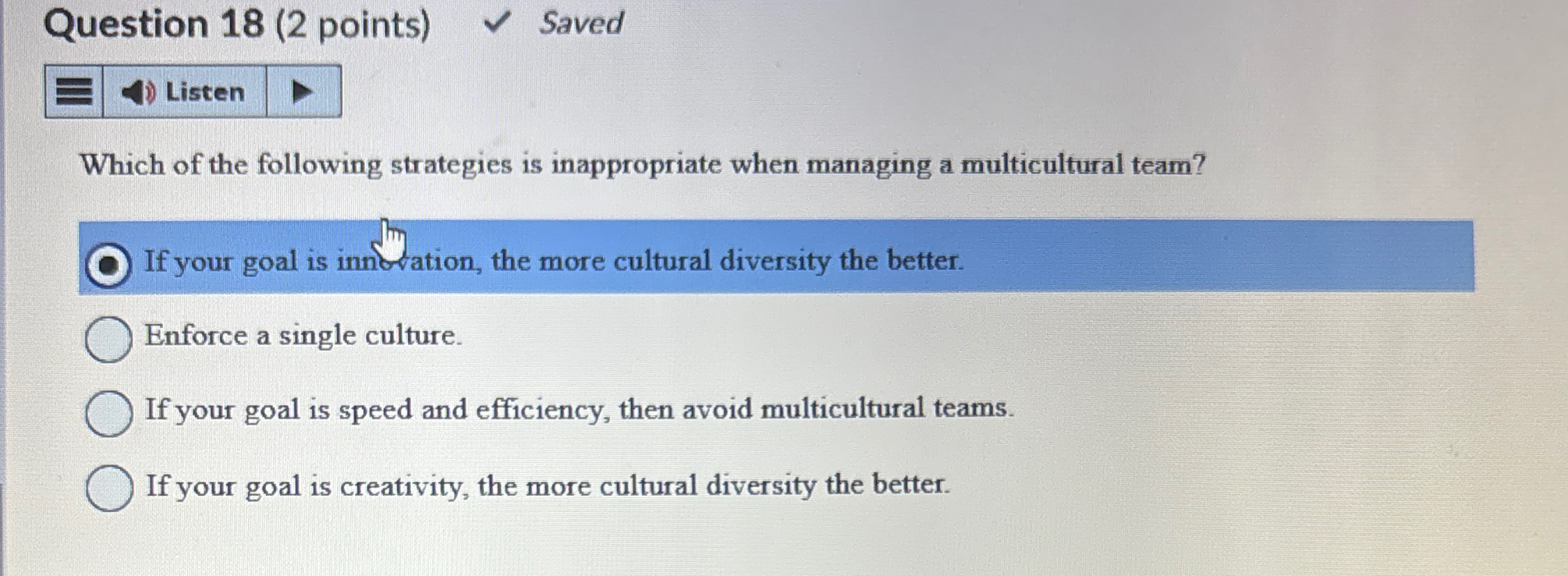 Solved Question 18 (2 ﻿points) ﻿SavedWhich of the following | Chegg.com