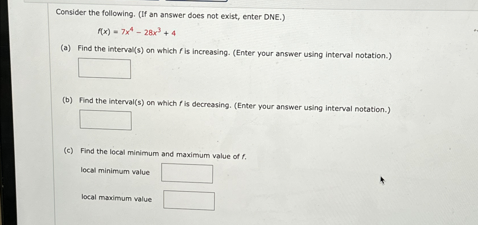 Solved Consider the following. (If an answer does not exist, | Chegg.com