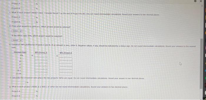 Solved Projed A=5 Mopect b: 3 Projest A Project th Moject A: | Chegg.com