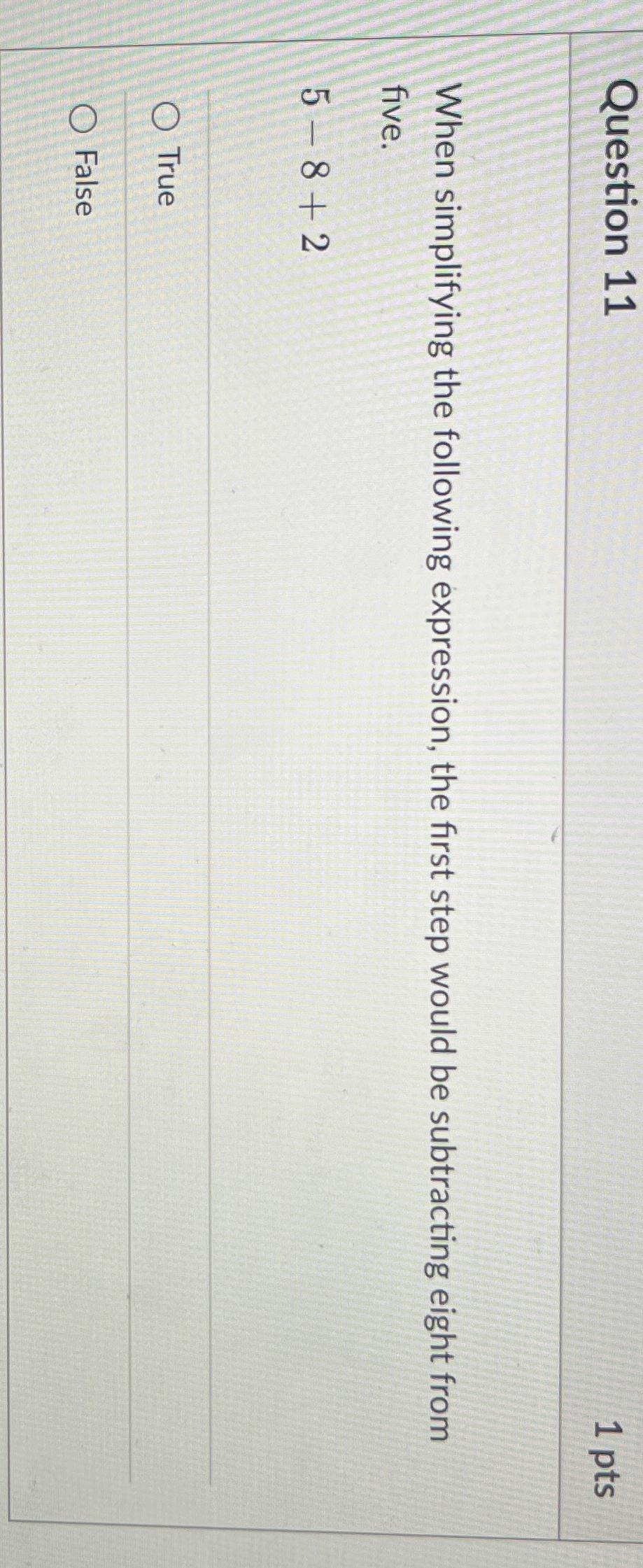Solved Question 111 ﻿ptsWhen simplifying the following | Chegg.com