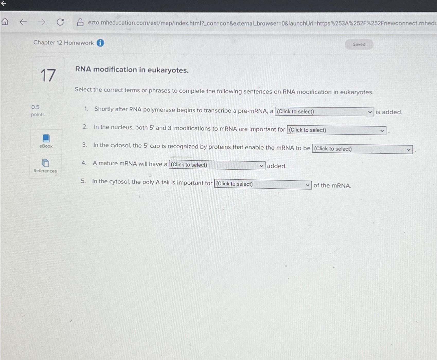 Solved Chapter 12 ﻿Homework i170.5 ﻿points ebook | Chegg.com
