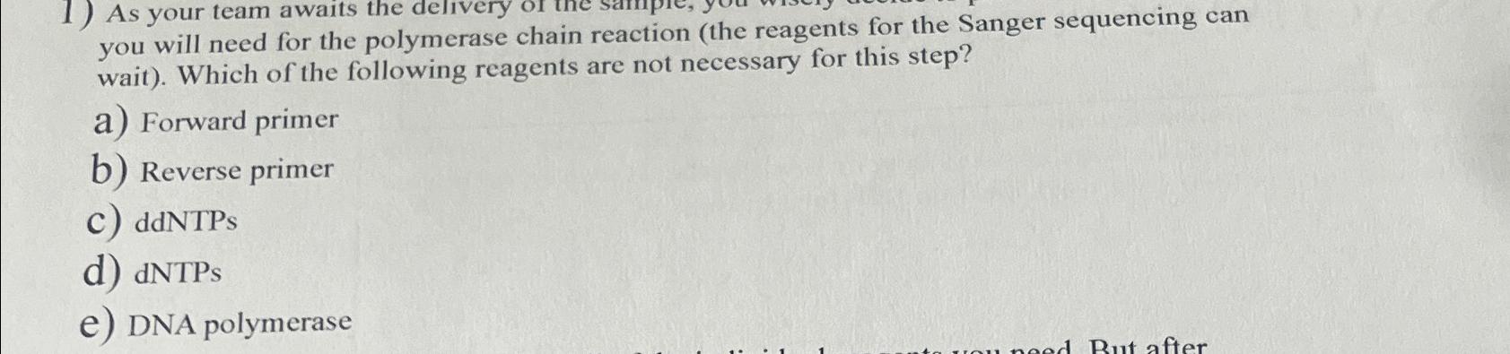 Solved wait). ﻿Which of the following reagents are not | Chegg.com