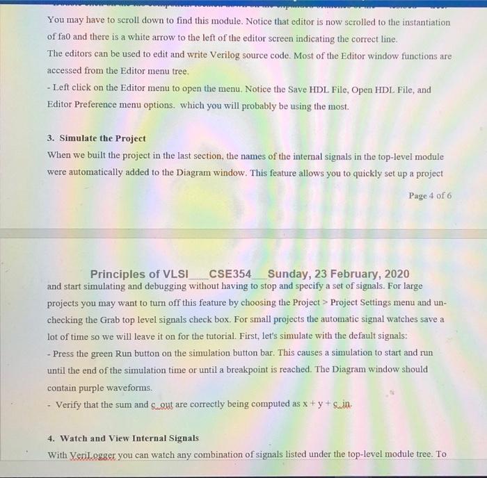 Solved VeriLogger Tutorial: Basic Verilog Simulation This | Chegg.com