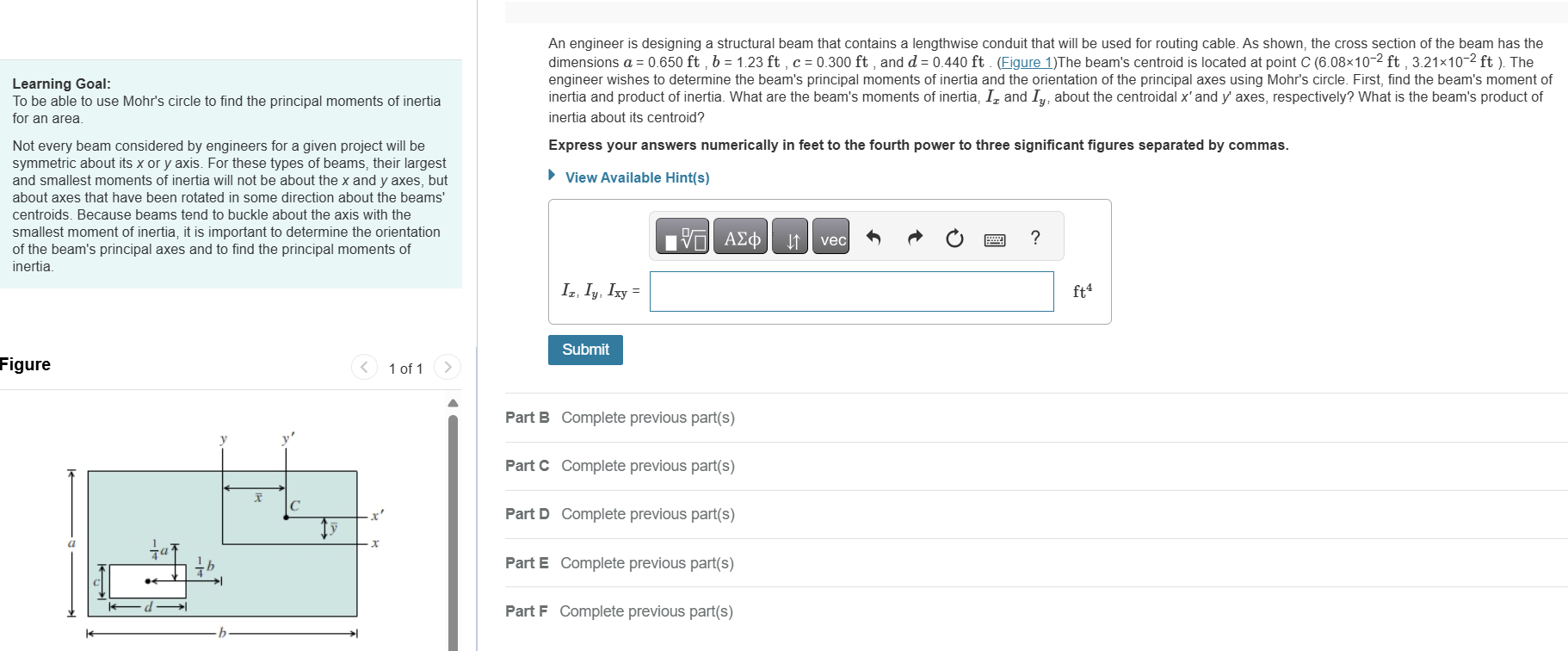 Solved Learning Goal:To be ﻿able to ﻿use Mohr's circle to | Chegg.com