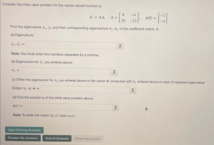 Solved Consider the initial value problem for the | Chegg.com