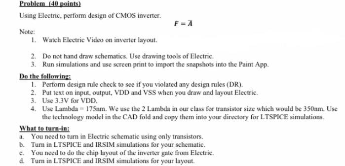 Solved Go to the CMOS Edu website, click on Electric VLSI, | Chegg.com