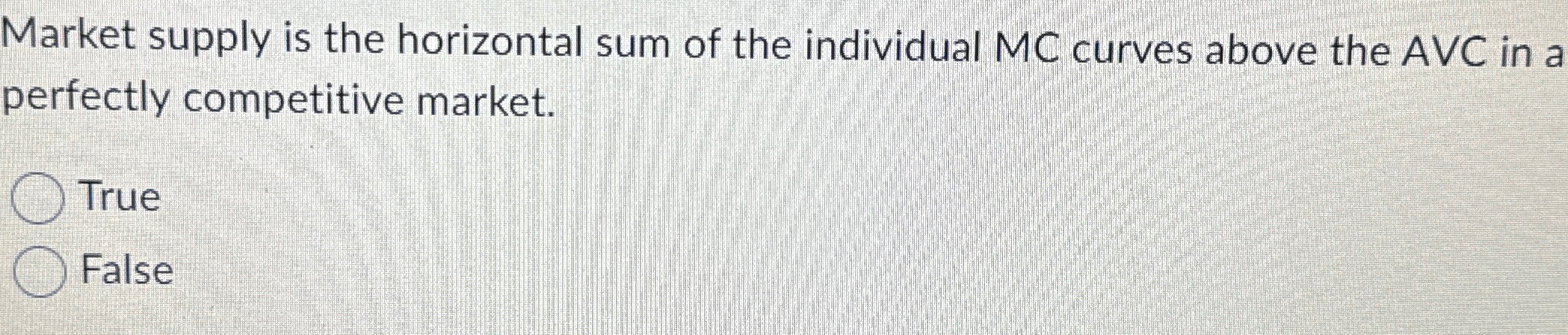 Solved Market supply is the horizontal sum of the individual | Chegg.com