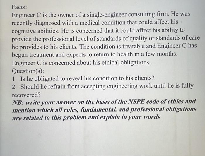 Solved Engineer C is the owner of a single-engineer | Chegg.com