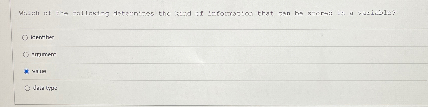 Solved Which of the following determines the kind of | Chegg.com