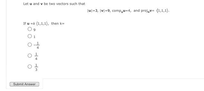 Solved Let u and v be two vectors such that ∣u∣=3,∣v∣=9, | Chegg.com