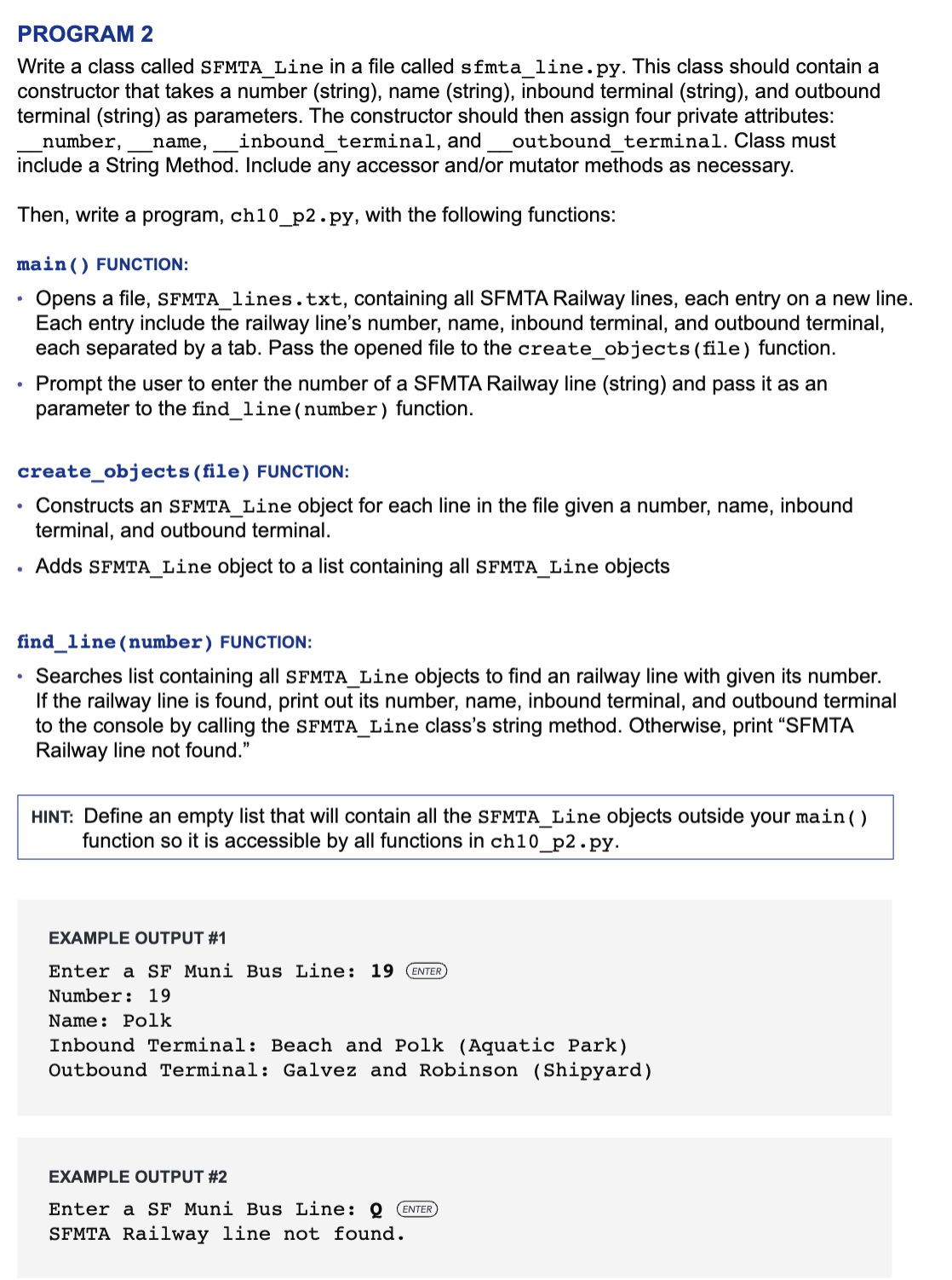 Submit sfmta_line.py and ch10_p2.py files. | Chegg.com