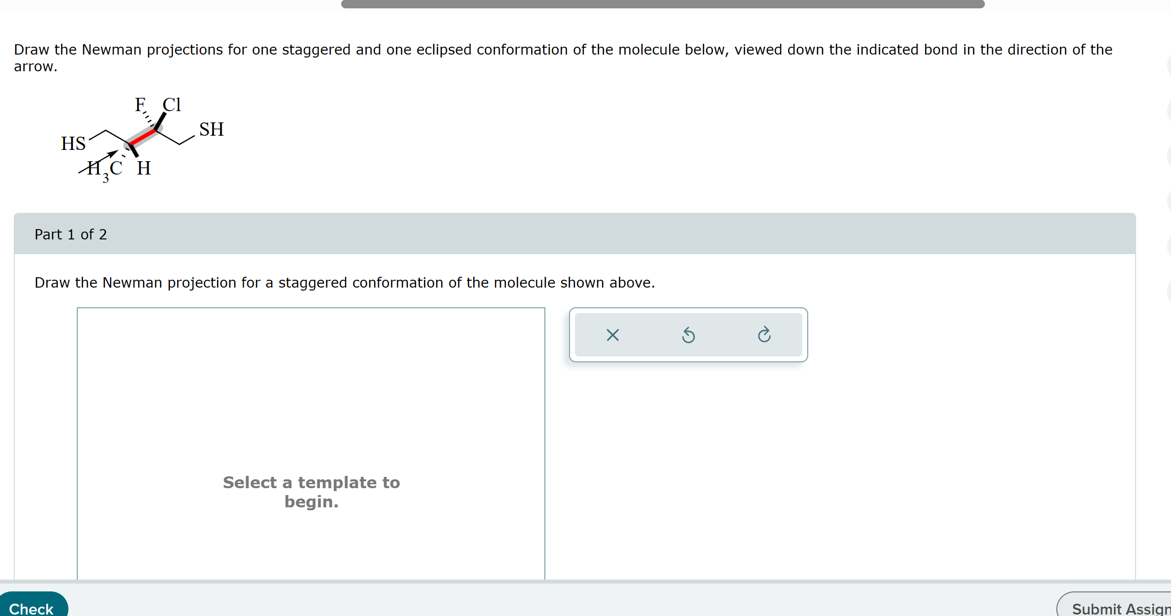 Solved Draw the Newman projections for one staggered and one | Chegg.com