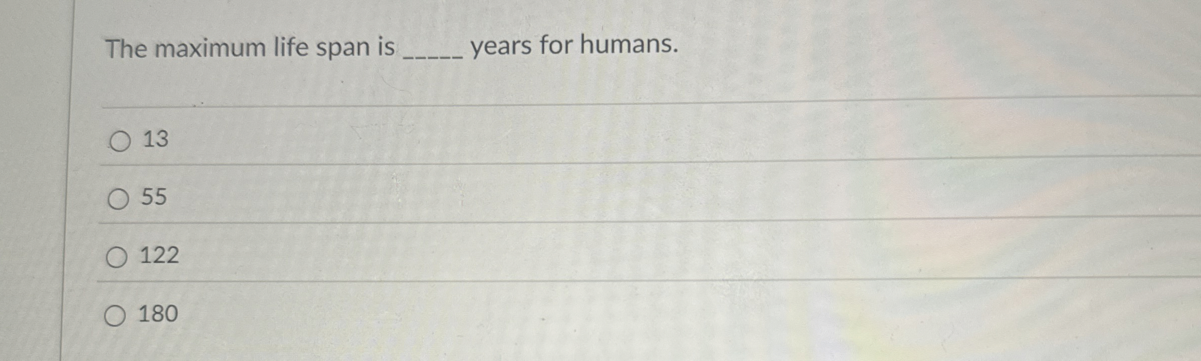 Solved The maximum life span is q, ﻿years for | Chegg.com