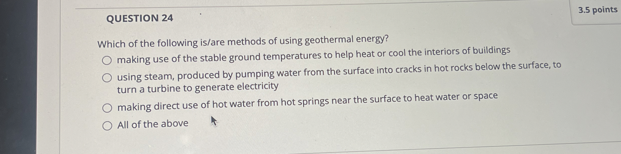 Solved QUESTION 243.5 ﻿pointsWhich of the following is/are | Chegg.com