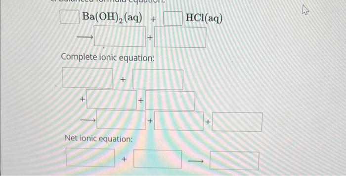 Solved balanced formula, complete ionic and net ionic | Chegg.com