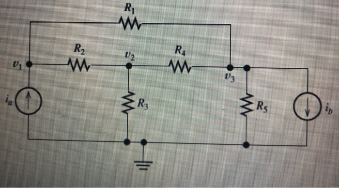 Solved write the matrix equation for the following circuit | Chegg.com
