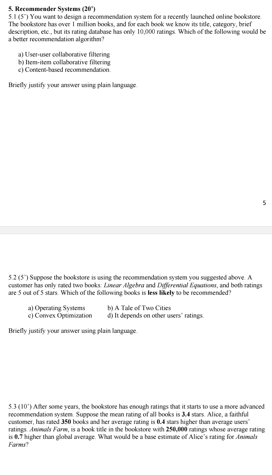 Solved please only answer if you can solve all parts, else | Chegg.com