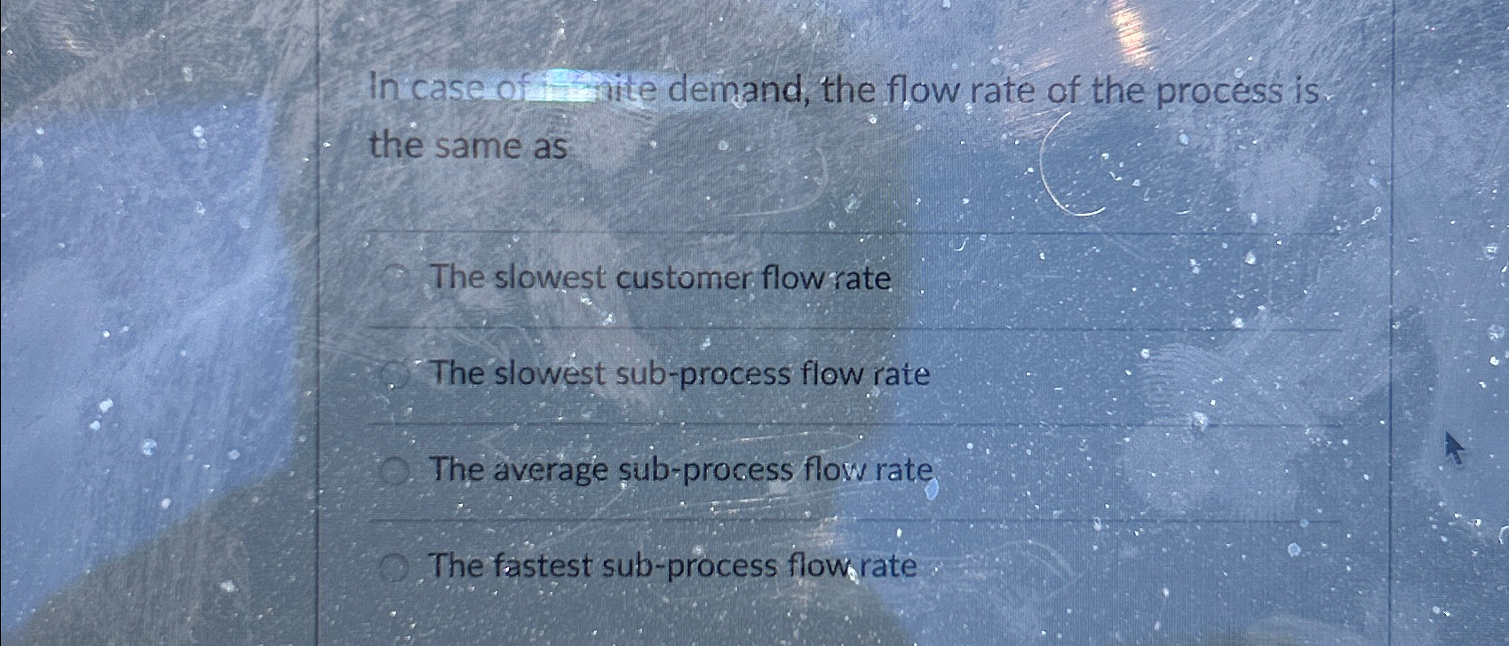 Solved In case of zite demand, the flow rate of the process | Chegg.com