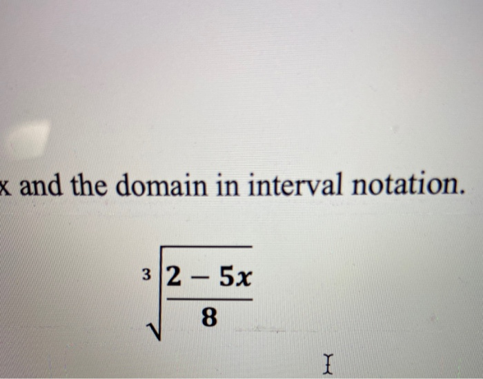 Solved x and the domain in interval notation. | Chegg.com