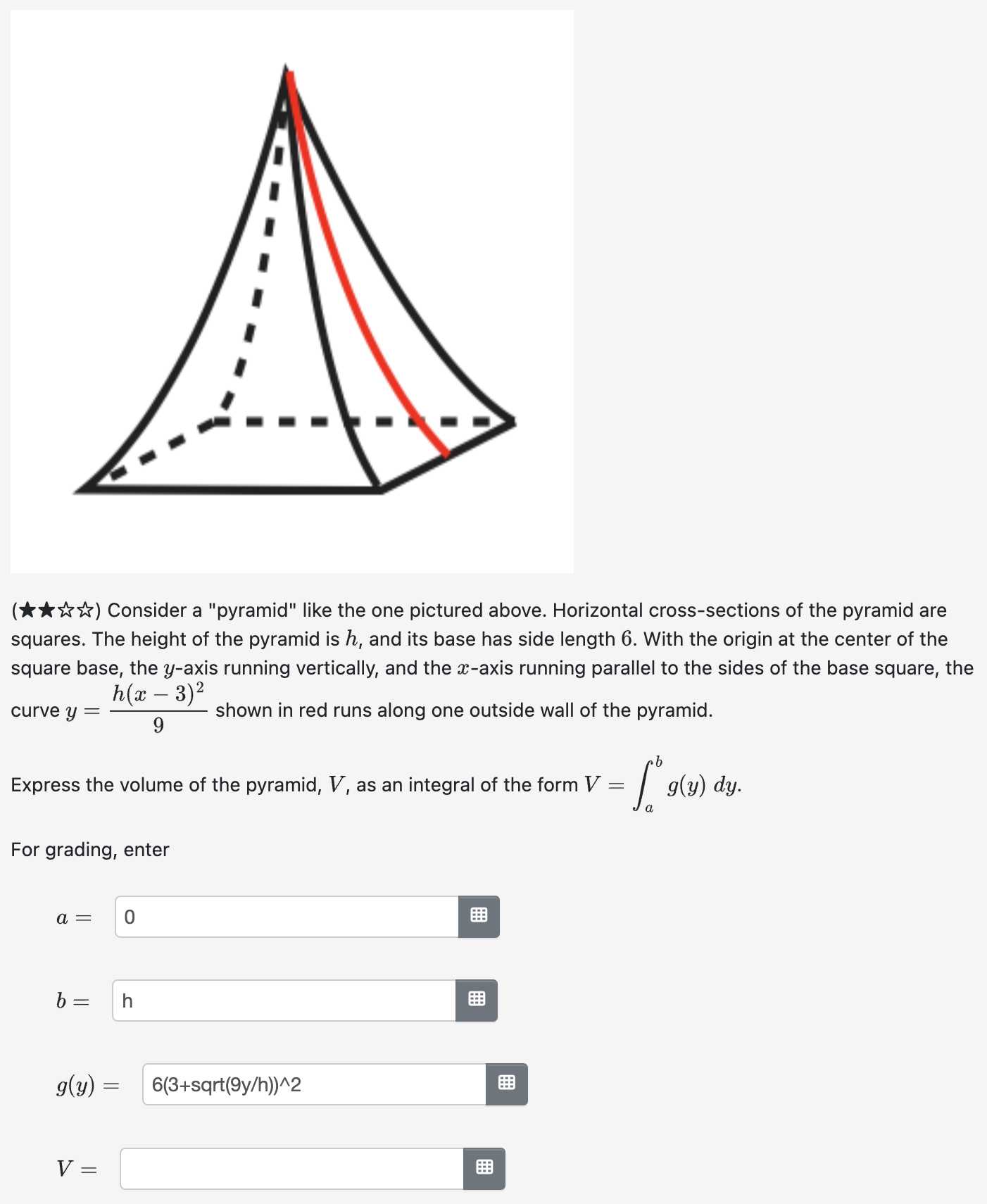 Solved (******↶ϖ) ﻿Consider a "pyramid" like the one | Chegg.com