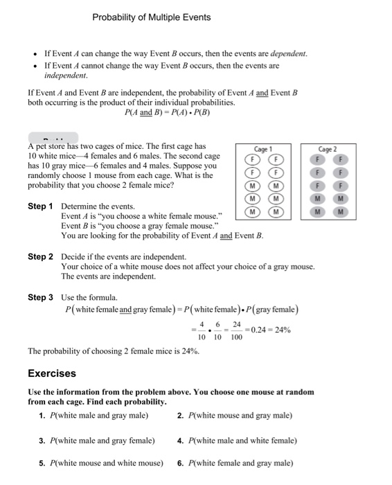 Solved Probability of Multiple Events • If Event A can | Chegg.com