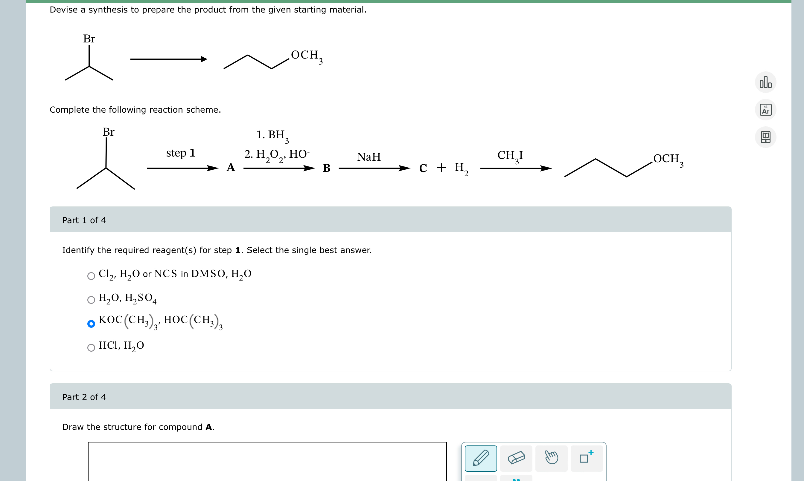 Solved Devise a synthesis to prepare the product from the | Chegg.com