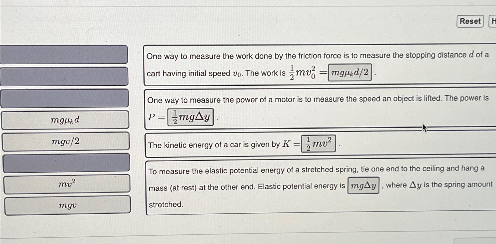 Solved One way to measure the work done by the friction | Chegg.com