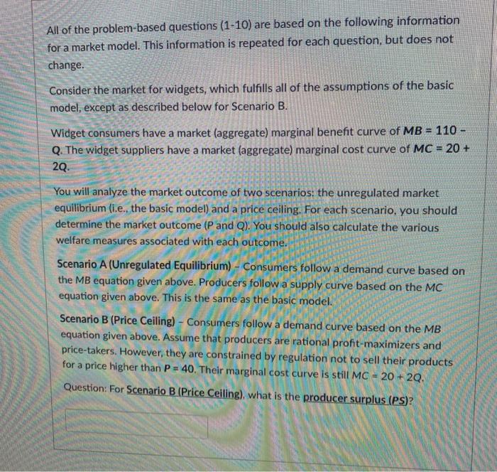 Solved All of the problem-based questions (1-10) are based | Chegg.com