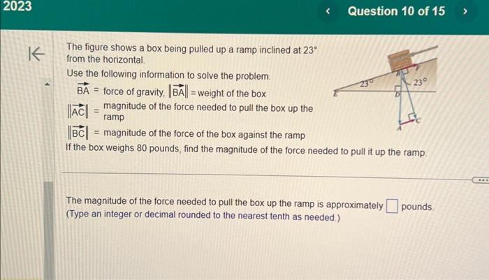 Solved The figure shows a box being pulled up a ramp | Chegg.com