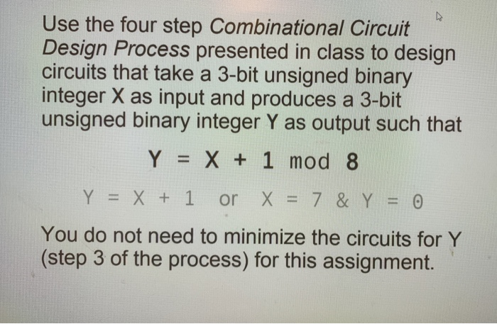 Solved Use the four step Combinational Circuit Design | Chegg.com