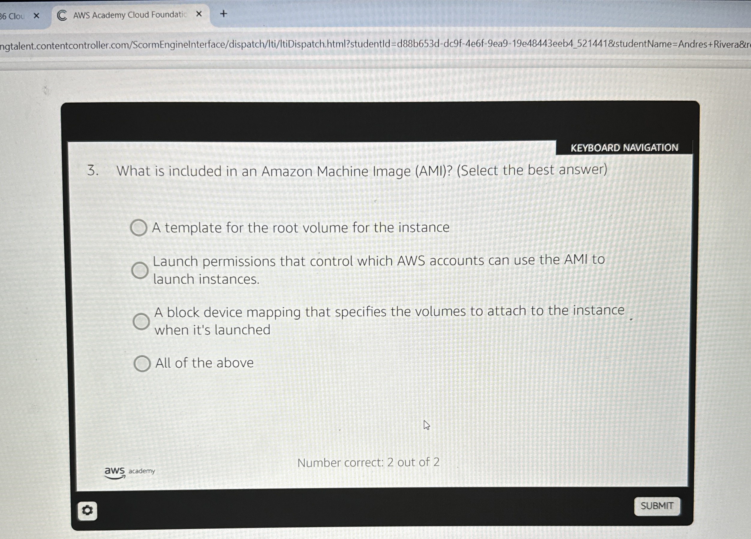 Solved AWS Academy Cloud | Chegg.com