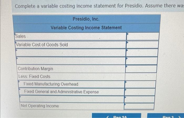 Solved Algo) Comparing Full Absorption and Variable Costing | Chegg.com