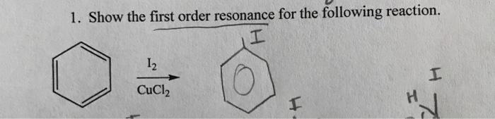 Solved 1. Show the first order resonance for the following | Chegg.com