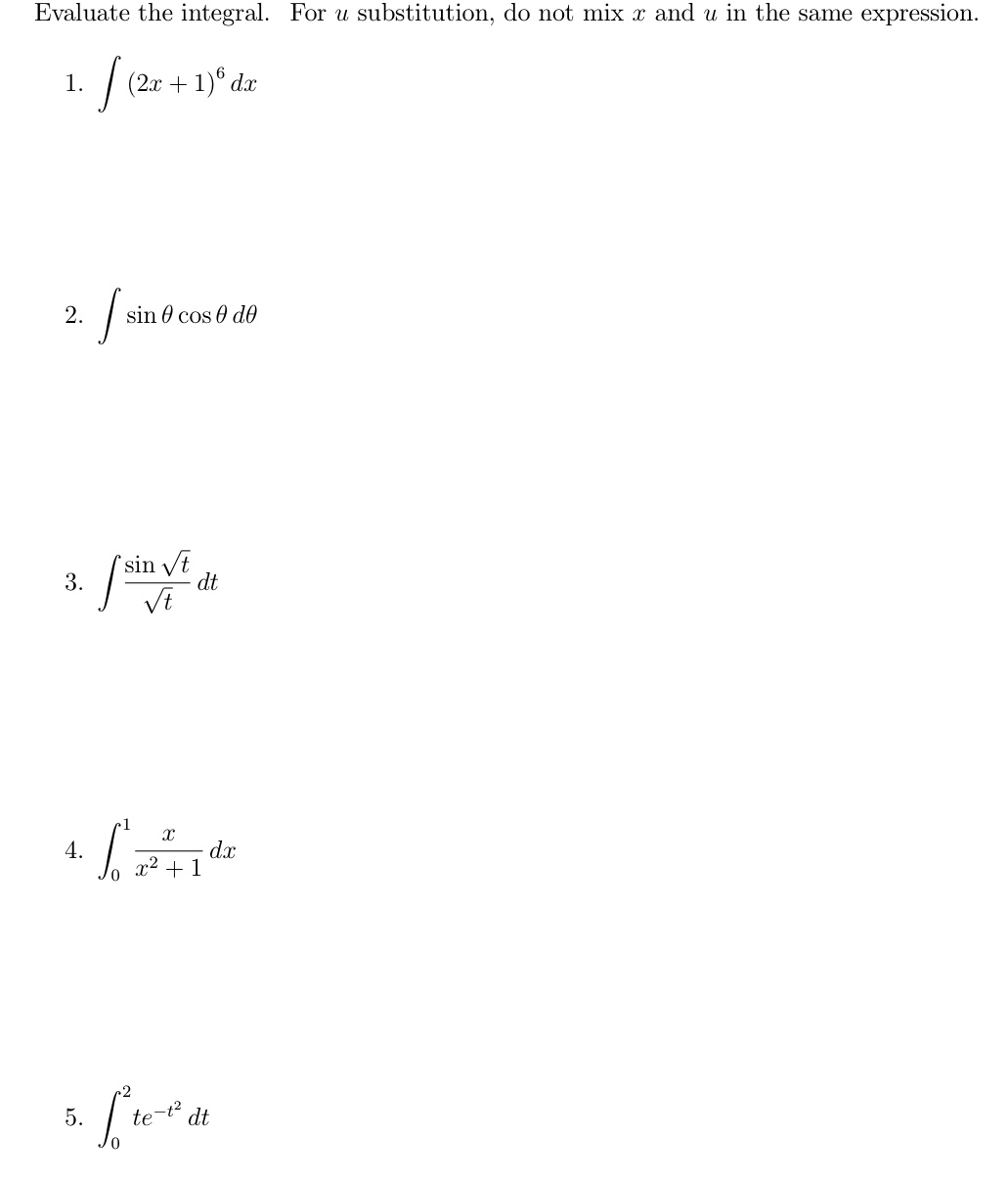 Solved Evaluate the integral. For u ﻿substitution, do not | Chegg.com