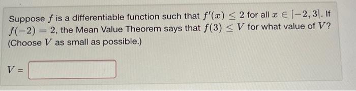 Solved Suppose f is a differentiable function such that | Chegg.com