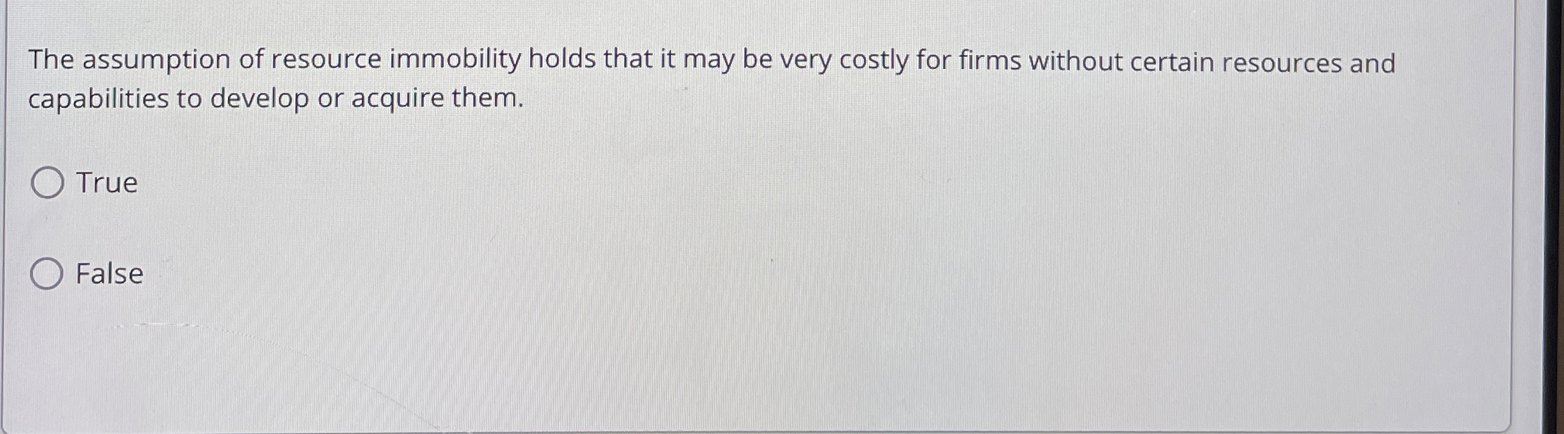 Solved The assumption of resource immobility holds that it | Chegg.com