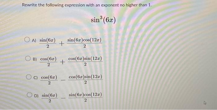 Solved Rewrite the following expression with an exponent no | Chegg.com