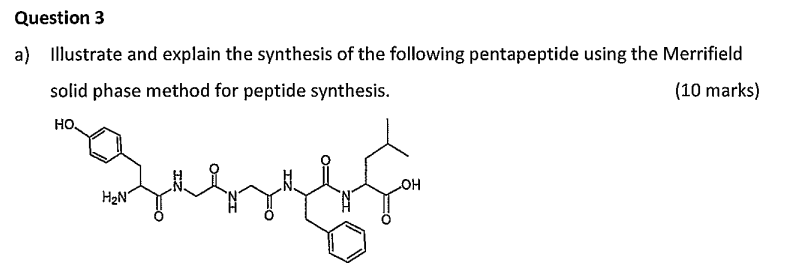 Solved Question 3a) ﻿Illustrate and explain the synthesis of | Chegg.com