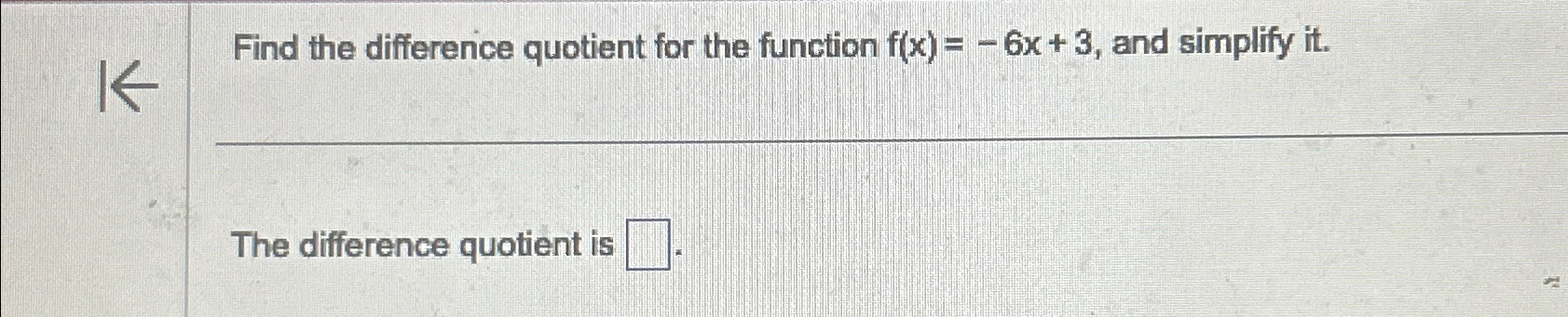 Solved Find the difference quotient for the function | Chegg.com