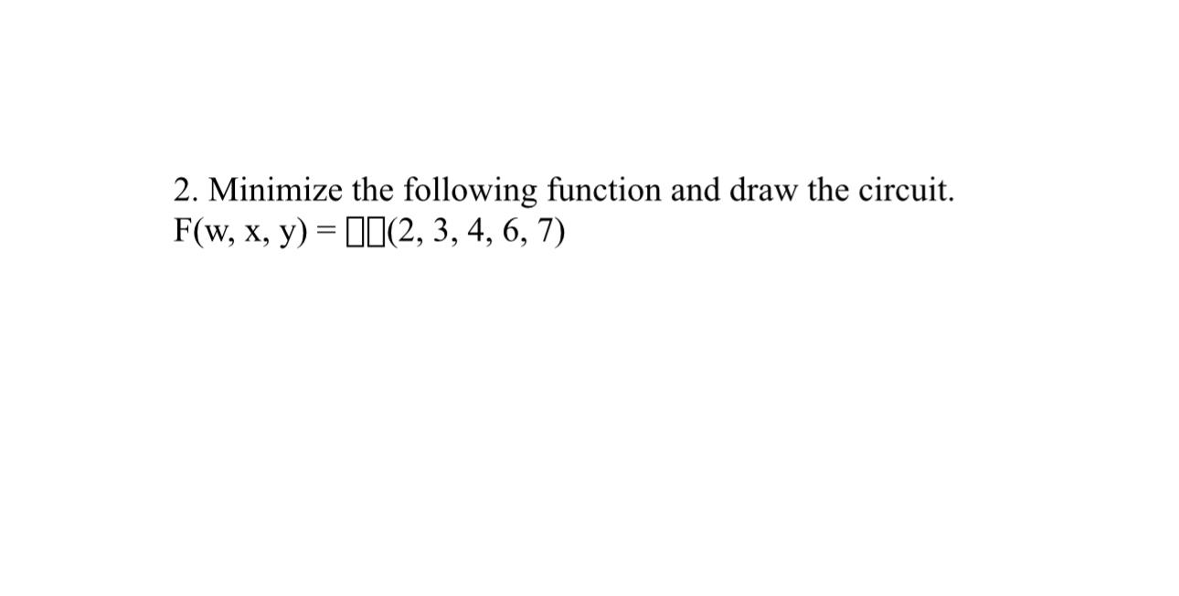 Minimize the following function and draw the | Chegg.com