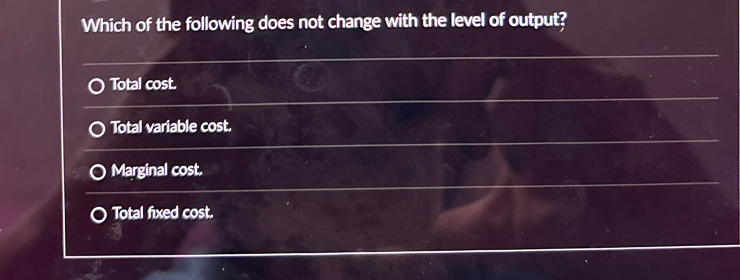 Solved Which of the following does not change with the level | Chegg.com