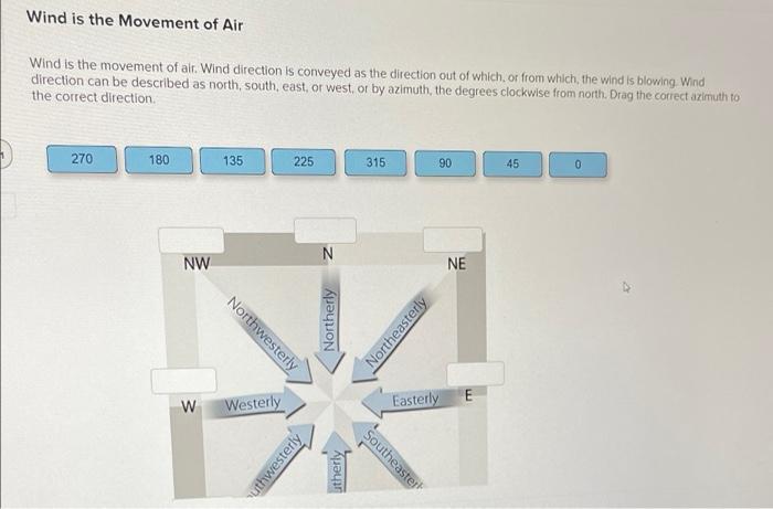Solved Wind is the Movement of Air Wind is the movement of | Chegg.com