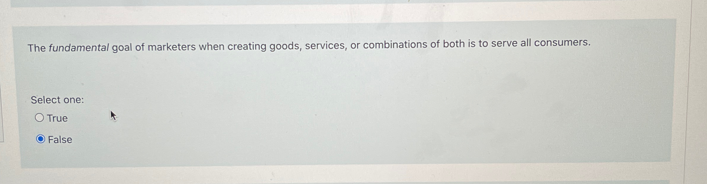 Solved The fundamental goal of marketers when creating | Chegg.com